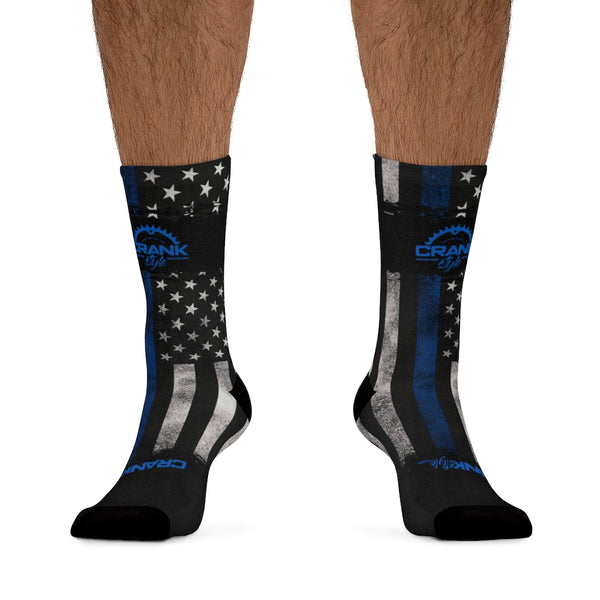 Blueline "Police" 3/4 MTB Socks - Crank Style