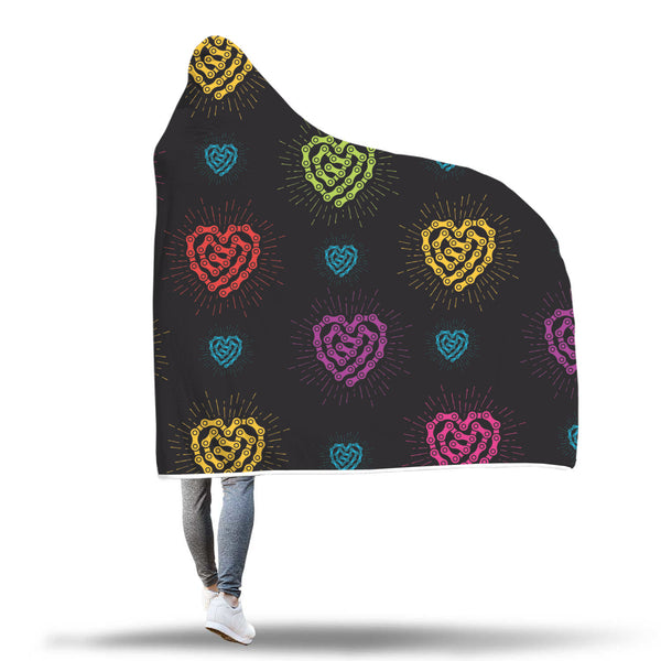 Chain Link Heart Hooded Blanket - Crank Style
